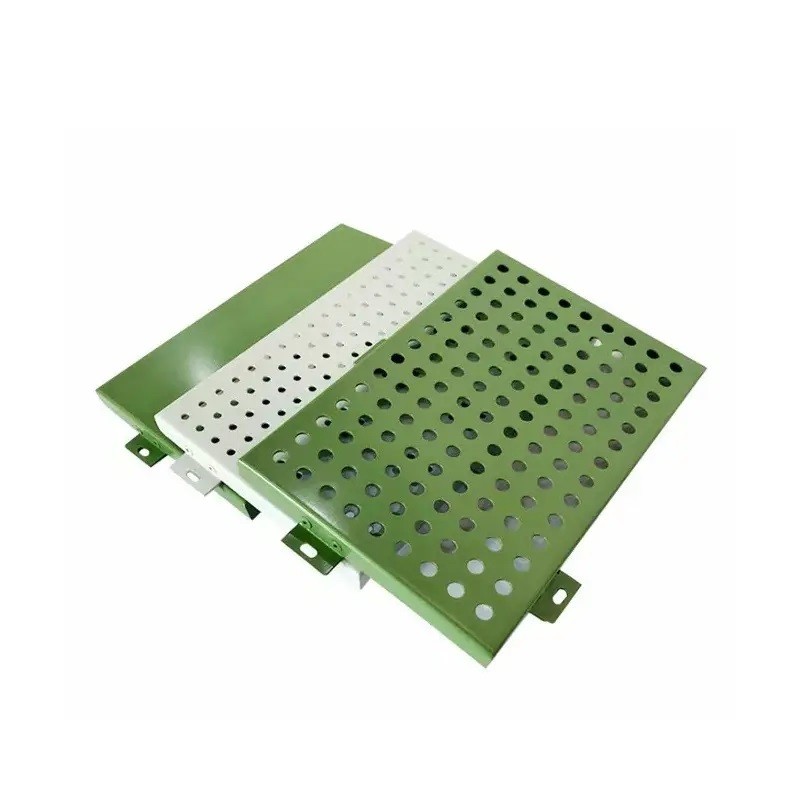 Jenis lembaran logam perforasi dari fasad bangunan dinding tirai panel ...